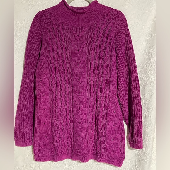Forenza | Sweaters | Vintage 9s Forenza Purple Cable Knit Sweater ...